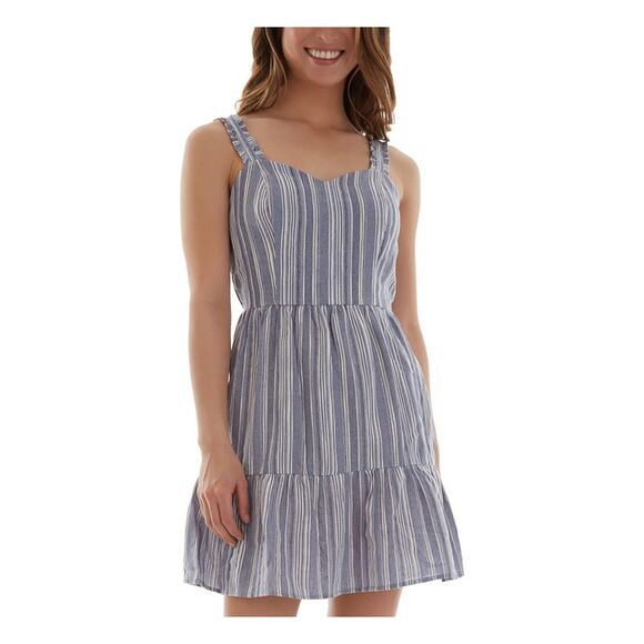 BCX | Dresses | Bcx Dress Womens Tie Ruffledhem Sleeveless Short Fit ...